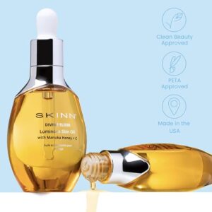 SKINN Luminous Facial Oil and Face Firming Cream Set - Anti-Aging Skin Care Duo to Reduce Fine Lines, Wrinkles & Strengthen Skins Barrier with Vitamin C & Manuka Honey