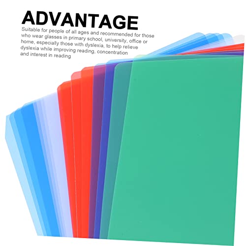 16pcs Translucent Reading Strip Writing Board Home Tools Bookmarks for Bulk PVC Exam Mats Dyslexia Tools for Dyslexia Reading Strips PVC Exam Plates Translucent Bookmarks