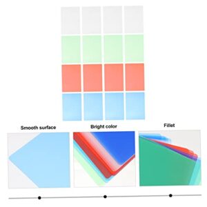 16pcs Translucent Reading Strip Writing Board Home Tools Bookmarks for Bulk PVC Exam Mats Dyslexia Tools for Dyslexia Reading Strips PVC Exam Plates Translucent Bookmarks