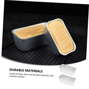 UPKOCH 2pcs Toast Box Bread Pan with Lid Mini Muffin Pans French Toast Nonstick Loaf Pan Pullman Loaf Alloy Steel Loaf Pan Bread Mould Kitchen Baking Mold Cake Baking Pan Mousse Silver