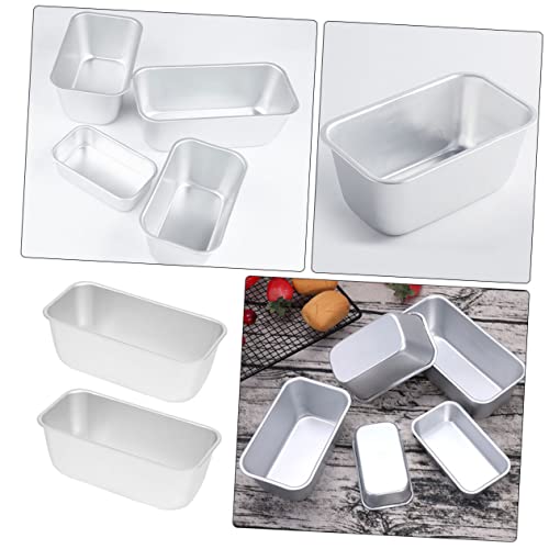 UPKOCH 2pcs Toast Box Bread Pan with Lid Mini Muffin Pans French Toast Nonstick Loaf Pan Pullman Loaf Alloy Steel Loaf Pan Bread Mould Kitchen Baking Mold Cake Baking Pan Mousse Silver