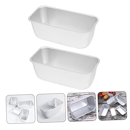 UPKOCH 2pcs Toast Box Bread Pan with Lid Mini Muffin Pans French Toast Nonstick Loaf Pan Pullman Loaf Alloy Steel Loaf Pan Bread Mould Kitchen Baking Mold Cake Baking Pan Mousse Silver