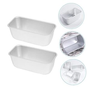 UPKOCH 2pcs Toast Box Bread Pan with Lid Mini Muffin Pans French Toast Nonstick Loaf Pan Pullman Loaf Alloy Steel Loaf Pan Bread Mould Kitchen Baking Mold Cake Baking Pan Mousse Silver