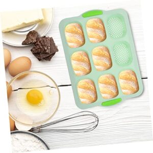 UPKOCH 9 Cake Mold Mini Baking Pans Para Chocolate De Brownies Brownie Making Cupcake Tray Muffin Tray French Bread Mold 9 Cavity Loaf Mold Baking Mold Green Bakeware Oven