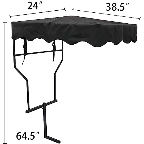 MOOFI Mobility Scooter Sun Shade Canopy, Tear-Resistant Anti-UV Waterproof Accessory Sun Shade for Scooters & Power Chairs (Works with 1" X 1" Hitch Receiver Equipped) 37.4" x 28" x 53.2”