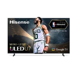 hisense 65-inch class u7 series mini-led uled 4k uhd google smart tv (65u7k, 2023 model) - qled, native 144hz, 1000-nit, dolby vision iq, full array local dimming, game mode pro, alexa compatibility