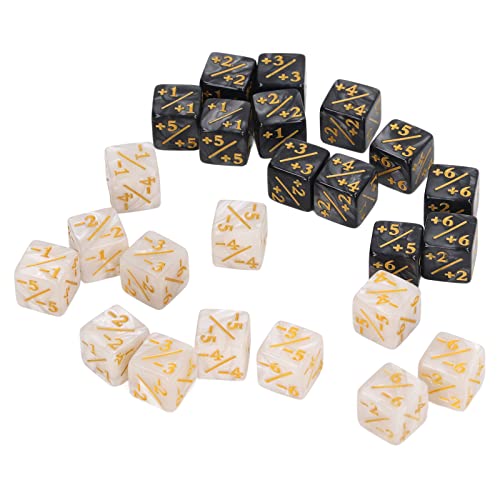 RiToEasysports 24 Pieces Dice Counters, Clear Number Compatible Card Gaming Dice Counters Counters Collectible Card Games