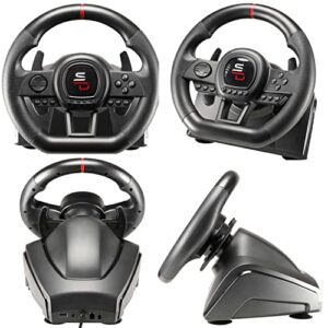 SUBSONIC Superdrive - GS650-X steering wheel with manual shifter, 3 pedals, and paddle shifters for Xbox Serie X/S, PS4, Xbox One (programmable for all games)