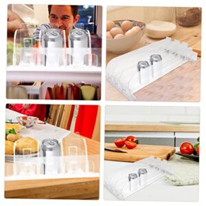 Plastic Organizer Clear Water Bottle Clear Water Bottles 3pcs Shelf Pusher 35c Pusher White Drinks Plastic Water Bottles Cosmetic Fridge Bottle Organizer