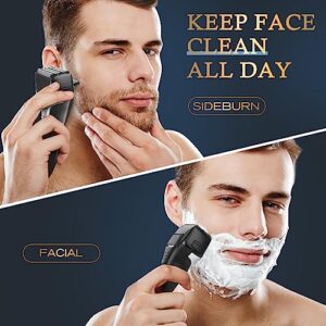 Ufree Electric Razor for Men, Waterproof 5-Blade Foil Shaver, 2 Speeds Electric Shavers for Men Face Shaving Machines with Pop-up Beard Trimmer, Gifts for Men, Rechargeable, Wet & Dry Shave