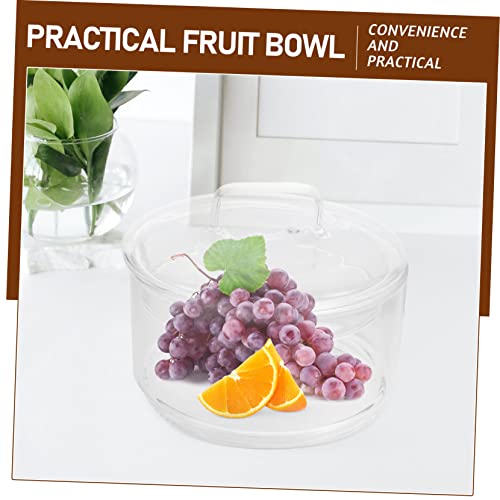 SECFOU Soup Bowl Fruit Bowl with Lid Trifle Bowl Glass with Lid Mixing Bowls Glass Vegetable Bowl Casserole Dish Glass Bowls with Lids Fruit Bowl for Restaurant Bowl for Home Clear Bowls