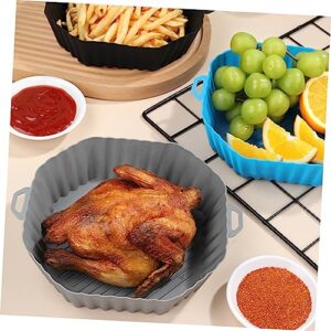 Silicone Bowl Air Fryer Tray Square Tray Round Silicone Mat Silicone Baking Pad Air Fryer Tray for Oven Kitchen Cooking Mat Square Silicone Liner Reusable Baking Liner Tool