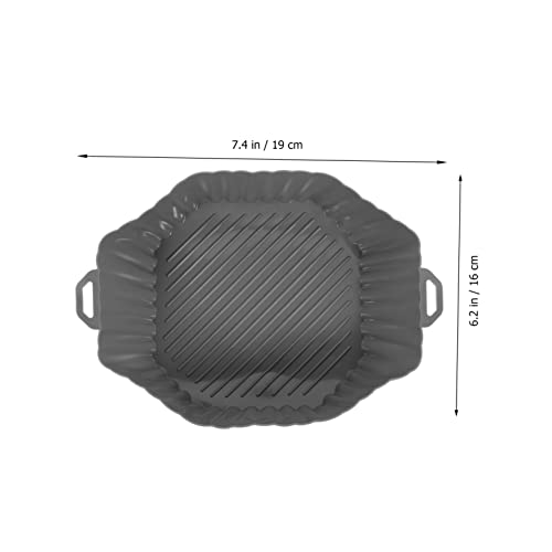 Silicone Bowl Air Fryer Tray Square Tray Round Silicone Mat Silicone Baking Pad Air Fryer Tray for Oven Kitchen Cooking Mat Square Silicone Liner Reusable Baking Liner Tool