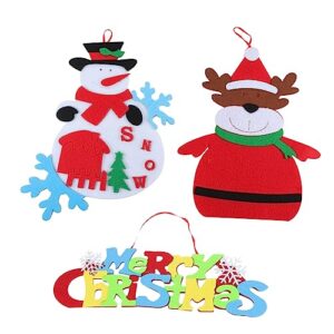 coheali 3pcs christmas ornaments christmas decorations christmas tree decorations christmas felt hanging ornament christmas hanging ornament felt reindeer ornament hanging decor xmas decor