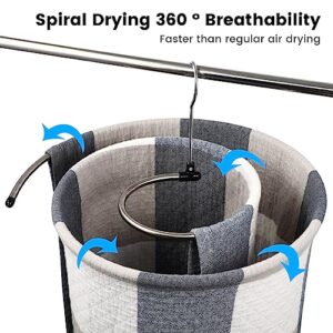 Cabilock 2Pcs Spiral Shaped Clothes Drying Rack Stainless Steel Laundry Hanger Quilt Blanket Hanger for Bed Sheet Blanket Coverlet Bath Towel