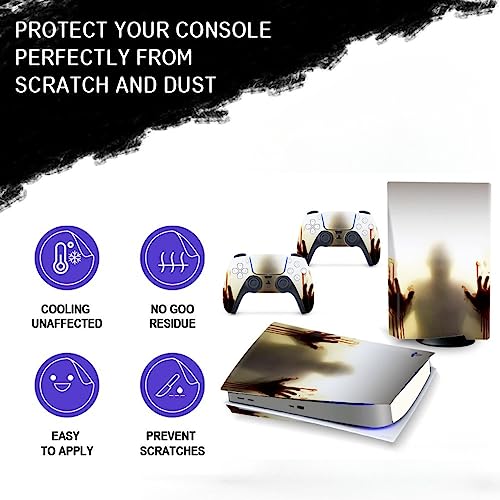 Decal Skin for Ps5,Whole Body Vinyl Sticker Cover Console and Controller Vinyl Sticker, Durable, Scratch Resistant, Bubble-Free,Compatible for Play-Station 5 (PS5 Digital Edition, 14)