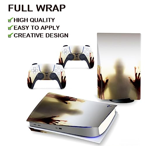 Decal Skin for Ps5,Whole Body Vinyl Sticker Cover Console and Controller Vinyl Sticker, Durable, Scratch Resistant, Bubble-Free,Compatible for Play-Station 5 (PS5 Digital Edition, 14)