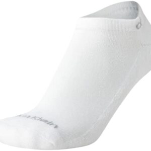 Calvin Klein Women's Athletic Socks - Lightweight Performance No Show Socks (12 Pack), Size Shoe Size: 4-10, White/Black