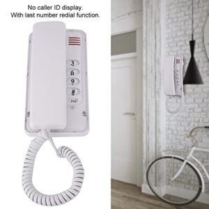 Landline Telephone Home Phone Wall Mount Telephone Cord Telephone, with FlashCall Mute Function, for Home Hotel Family Office (White)