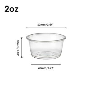 CIAO! 2OZ PP Clear Portion Cup, Lids Sold Separately (Case of 2,500)