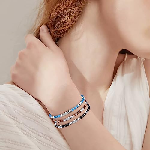 SIUMAL Boho Bracelets for Women,Boutique Gifts for Girls (Blue)