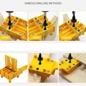 Beeiee Kit Self Centering Dowelling Wood Dowel Hole Drilling Guide, Self Centering Dowelling Jig