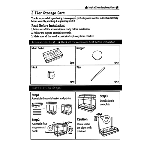 Under Sink Organizers, Large Capacity Slide Out Design Under the Sink Organizer, Easy Assembly Under Sink Storage, for Bathrooms, Kitchens, Closets(White)