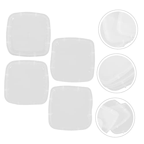 EXCEART 4pcs Resin Coaster Molds Silicone Coaster Mold Coaster Resin Mold Tray Oval Silica Gel Coaster Mold Silicone Tray Mold Tuile Molds Silicone Tray Resin Mold Resin Tray Molds