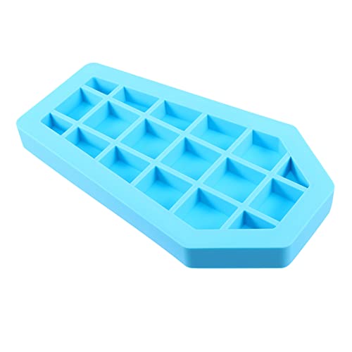 TEHAUX Box Coffin Epoxy Mold Resin Mold Tray Mold Tuile Molds Silicone Storage Box Resin Juice Ice Cube Silicone Ice Cube Tray Silicone Epoxy Mold DIY Handmade Tool Coffin Case Mold Blue