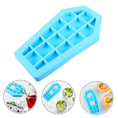 TEHAUX Box Coffin Epoxy Mold Resin Mold Tray Mold Tuile Molds Silicone Storage Box Resin Juice Ice Cube Silicone Ice Cube Tray Silicone Epoxy Mold DIY Handmade Tool Coffin Case Mold Blue