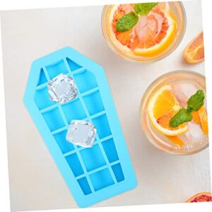 TEHAUX Box Coffin Epoxy Mold Resin Mold Tray Mold Tuile Molds Silicone Storage Box Resin Juice Ice Cube Silicone Ice Cube Tray Silicone Epoxy Mold DIY Handmade Tool Coffin Case Mold Blue