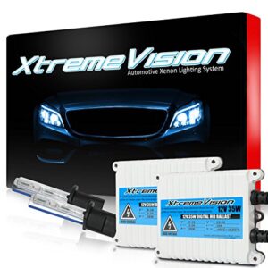 xtremevision 35w ac xenon hid bundle with slim ac ballast (1 pair) and h1 4300k - 43k bright daylight xenon bulb (1 pair)