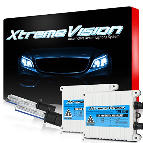 XtremeVision 35W AC Xenon HID Bundle with Slim AC Ballast (1 Pair) and H1 4300K - 43K Bright Daylight Xenon Bulb (1 Pair)