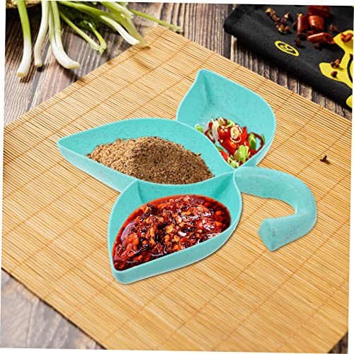 KJHBV Plastic Trifle Bowl Ceramic Bowl 6pcs Dipping Dish Small Sauce Bowls Small Bowls for Dipping Dessert Bowls Sauce Cup Spices Mustard Dish Melamine Bowls Leaf Dipping Bowl