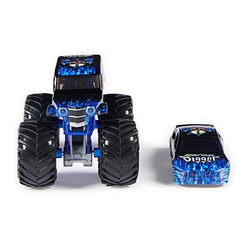 Monster Jam Official 1:64 Scale Diecast 2-Pack Monster Truck and Race Car: Son-uva Digger