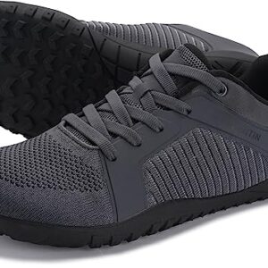 WHITIN Men's Trail Running Shoes Barefoot Minimalist Zero Drop Size Cross Training Walking Fitness Lightweight Outdoor Hiking Dark Grey 45