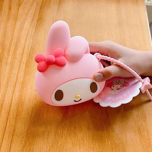 Cute Coin Purse Keychain, Small Coin Purse for Women, Bunny Coin Purse, Bunny Silicone Pouch, Kawaii Coin Purse Pouch, Coin Pouch for Backpack Decoration