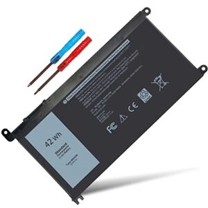 bovekeey 42wh 11.4v wdx0r battery for dell inspiron 13 15 5000 7000, 5570 7579 7378 5567 7573 5565 5379 5378, latitude 3490 3590 3340 3400 3390 3500 3190 vostro 5468 5568 p69g 3crh3