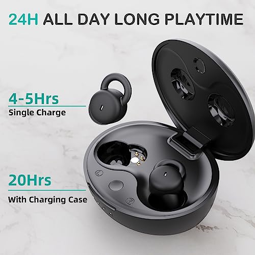 wedoking Comfortable Sleep Earbuds for Side Sleepers, Invisible Earbuds Wireless Bluetooth Sleeping Earbuds, Noise Blocking Headphones for Sleeping Discreet Earphones for Music, Home, Work