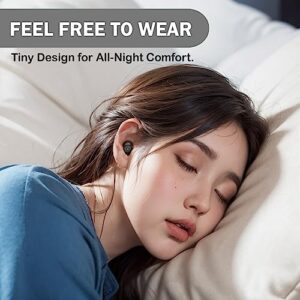 wedoking Comfortable Sleep Earbuds for Side Sleepers, Invisible Earbuds Wireless Bluetooth Sleeping Earbuds, Noise Blocking Headphones for Sleeping Discreet Earphones for Music, Home, Work