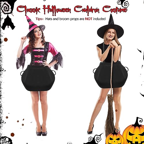 Toulite Halloween Black Cauldron Costume with Shoulder Strap Pot Costume for Adult Party Cosplay Funny Accessories