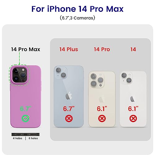 OTOFLY Designed for iPhone 14 Pro Max Case, Silicone Shockproof Slim Thin Phone Case for iPhone 14 Pro Max 6.7 inch (Lilac Purple)