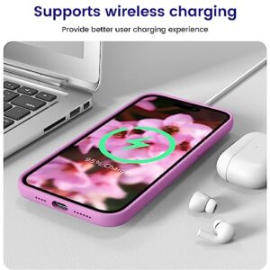 OTOFLY Designed for iPhone 14 Pro Max Case, Silicone Shockproof Slim Thin Phone Case for iPhone 14 Pro Max 6.7 inch (Lilac Purple)