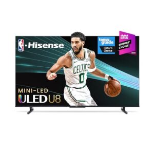 hisense 75-inch class u8 series uled mini-led google smart tv (75u8k, 2023 model) - qled, native 144hz, 1500-nit, dolby vision iq, full array local dimming, game mode pro, compatible with alexa