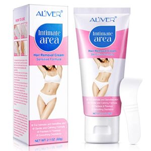 intimate hair removal cream for women, hair removal cream for pubic hair, underarms, private parts, sensitive skin bikini hair removal gel, painless depilatory cream suitable for all skin types