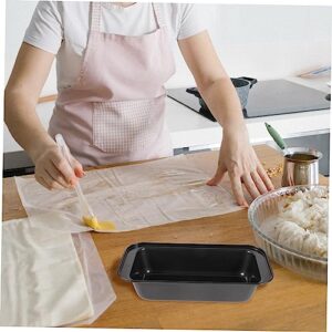 RORPOIR Bread Pan Non Stick Baking Sheet Metal Dies Baking Toast Mold Kitchen Loaf Pan Handle Design Bread Mold Carbon Steel Metal Toast Box Black Bread Pan