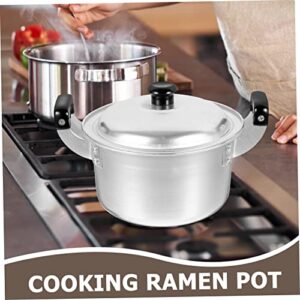 RORPOIR Vintage Aluminum Pot Stock Pot Small Pot with Lid Soup Pot with Lid Aluminum Pans with Lids Korea Noodle Pot Small Pasta Pots Ramen Cooking Pot Quick Heating Ramen Pot Stockpot 16c