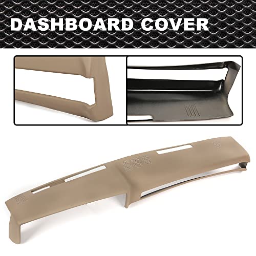 CNNELL Dashboard Cover Compatible with Chevy Full Size GMC 1981-1987/Compatible with Chevy SUV GMC 1981-1991 Dashboard Cover Beige