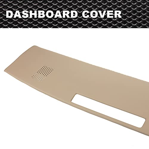 CNNELL Dashboard Cover Compatible with Chevy Full Size GMC 1981-1987/Compatible with Chevy SUV GMC 1981-1991 Dashboard Cover Beige