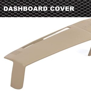 CNNELL Dashboard Cover Compatible with Chevy Full Size GMC 1981-1987/Compatible with Chevy SUV GMC 1981-1991 Dashboard Cover Beige